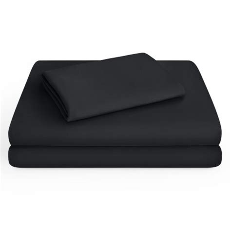 Bare Home Microfiber Stretch Sheet Set Black Twin Twin Kroger