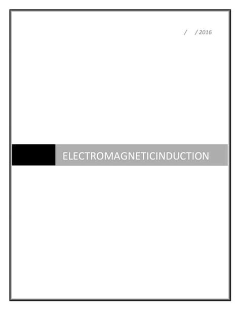 Cbse Class Xii Physics Investigatory Project Pdf