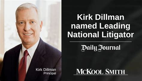Kirk Dillman Recognized As A Leading National Litigator By The Daily