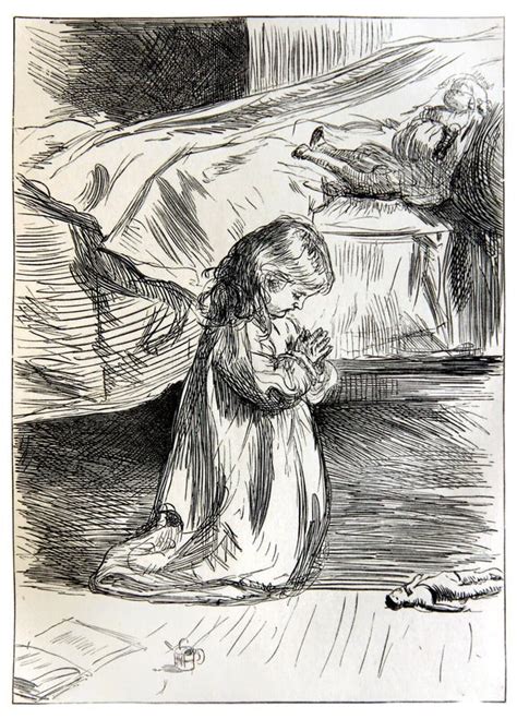 Bambina Che Prega Prima Dellora Di Andare A Letto Immagine Editoriale