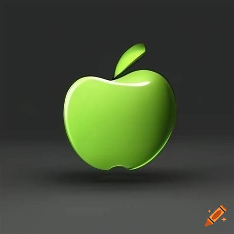 Green Apple 3d Logo On Craiyon