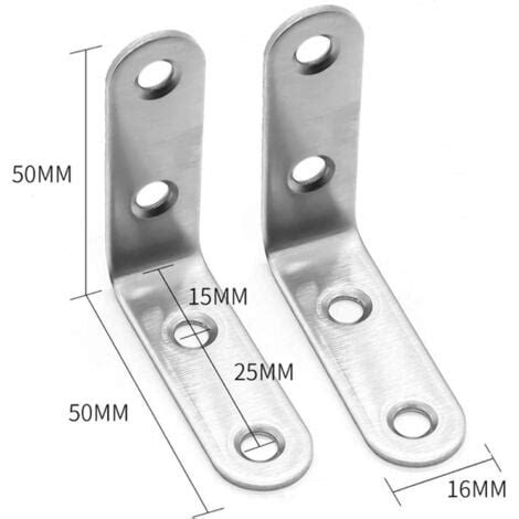 Lntyq 20 Pièces Equerre De Fixation 50x50mm Connecteurs Dangle