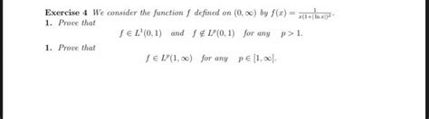 Solved Exercise 4 We Consider The Function F Defined On
