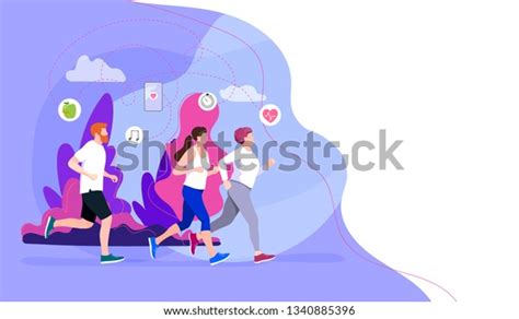 Sport Healthy Lifestyle Illustration Vector เวกเตอร์สต็อก ปลอดค่า