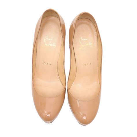 Christian Louboutin Nude Bianca Platform Pump 38 The Closet