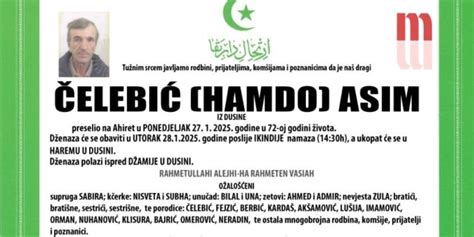 Na Bolji Svijet Je Preselio ČelebiĆ Hamdo Asim Iz Dusine