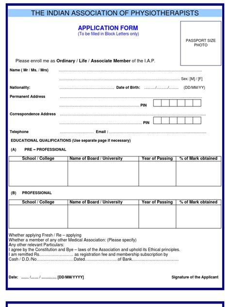 Iap Application Form Pdf Government