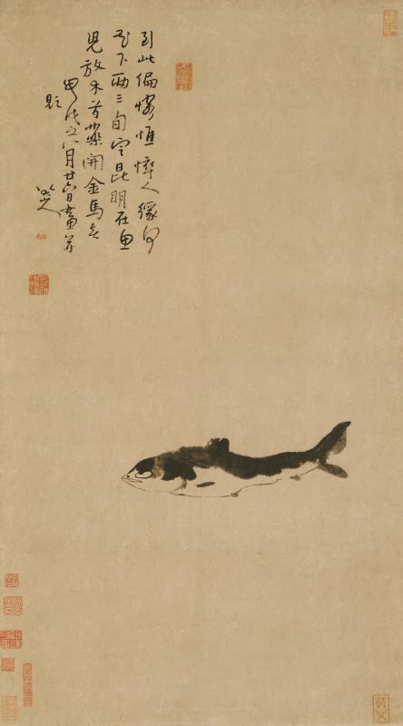 明八大山人朱耷鱼超清纸本 古画网