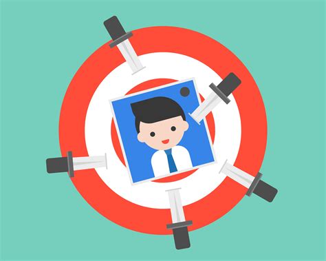 Trowing Knife On Dartboard With Business People Photo 464192 Vector Art