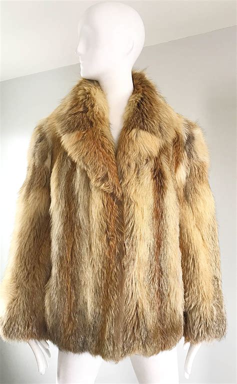 Gorgeous Vintage Red Fox Fur Jacket Excellent Condition 1950s For Sale