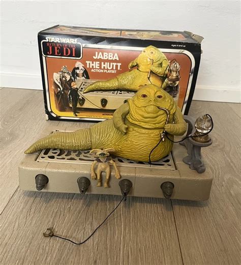 Star Wars Kenner Vintage Jabba The Hutt Con Salacious B Briciola Originale 1983 Eur 100 00