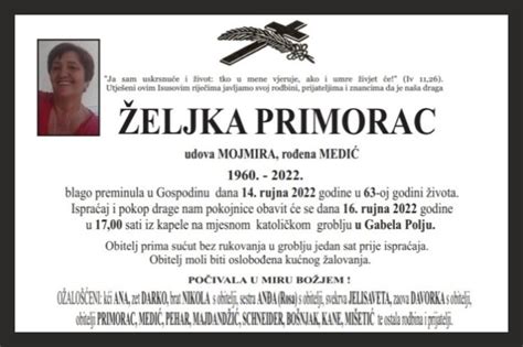 Željka Primorac 1960 2022