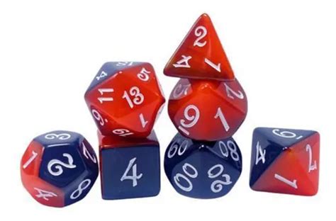 4 X 7 Pieces D4 D8 D10 D12 D20 Table Games Red Blue Mercadolibre