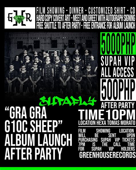 Greenhouse Supafly Gra Gra G10csheep Album Launch And Film Showing