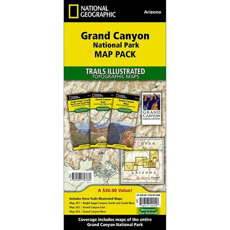 National Geographic Maps Grand Canyon National Park Map Pack Bundle