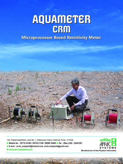 Aquameter Earth Resistivity Meter Ert Pdf