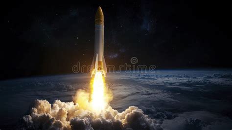 Private Company S Futuristic Rocket Launch Outer Space Digital Art Cosmic Environment Dramatic