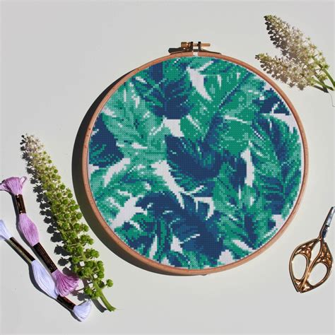 Leaf Cross Stitch Pattern Etsy