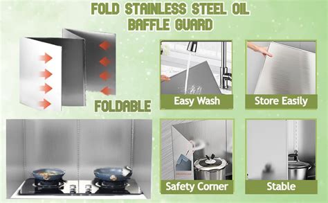 Metreno 75cm Oil Splash Guard For Kitchen Oil Baffle Splash Shield
