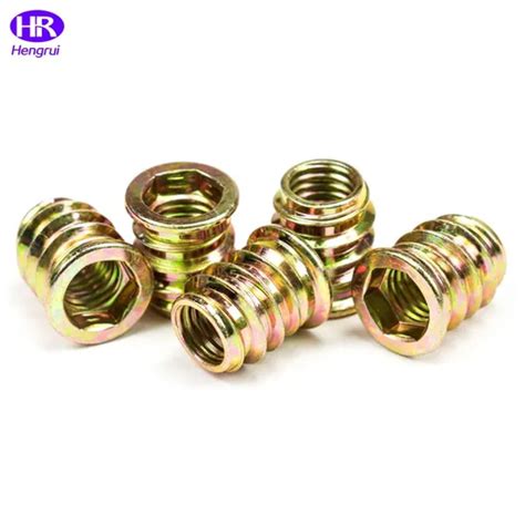 Wood Insert Interface Screws Thread Nuts Fixing Furniture Mounting Fasteners Screw And Wood