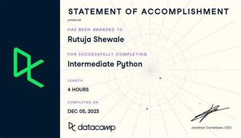 Rutuja Shewale On Linkedin Datacamp Python