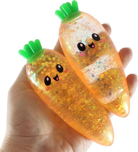 Set Of 2 Carrot Sugar Ball Thick Gluegel Syrup Molasses Stretch Ball