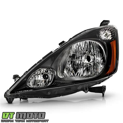 For 2009 2014 Honda Fit Black Housing Headlights Headlamps Pair 09 14