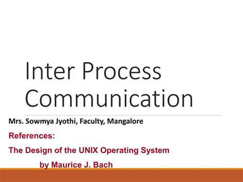 Inter Process Communication Ppt Ppt
