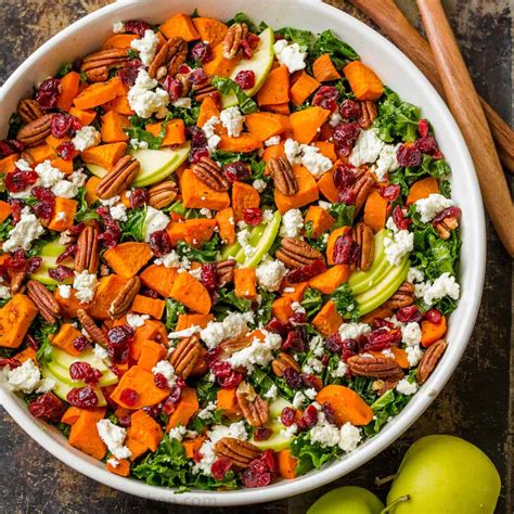 Sweet Potato Salad Roasted Sweet Potato Kale Salad With Garlic Yogurt