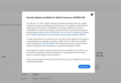 Magento 2 Security Update Apsb25 08