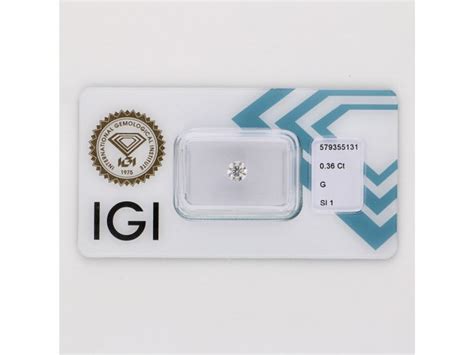 1 Pcs Diamant 036 Ct Brillant G Si1no Reserve Catawiki