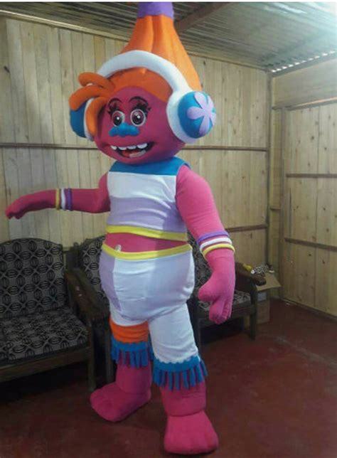 Dj Suki Trolls Movie Mascot Costume Halloween Party Character Adult