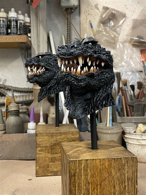 Artstation Godzilla Head Bust Art Statue 完成品