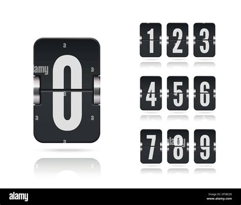 Numeric Floating Flip Scoreboard Set With Reflections For Black