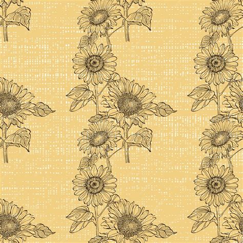 Premium Vector Sunflower Seamless Patterns