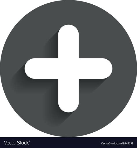 Plus Sign Icon Positive Symbol Royalty Free Vector Image