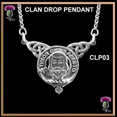 Macnab Clan Crest Double Drop Pendant ~ Clp03 Etsy