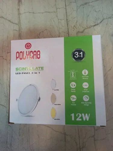12w Polycab Led Panel Light Cool Daylight At ₹ 300 Piece In Nagpur Id 25568021891