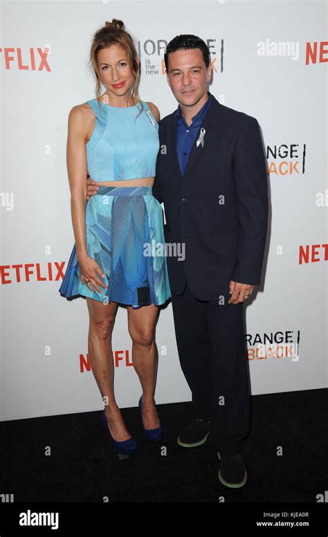 New York Ny June 16 Alysia Reiner David Alan Basche Attends The