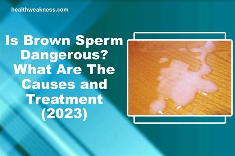 Brown Stuff In Sperm