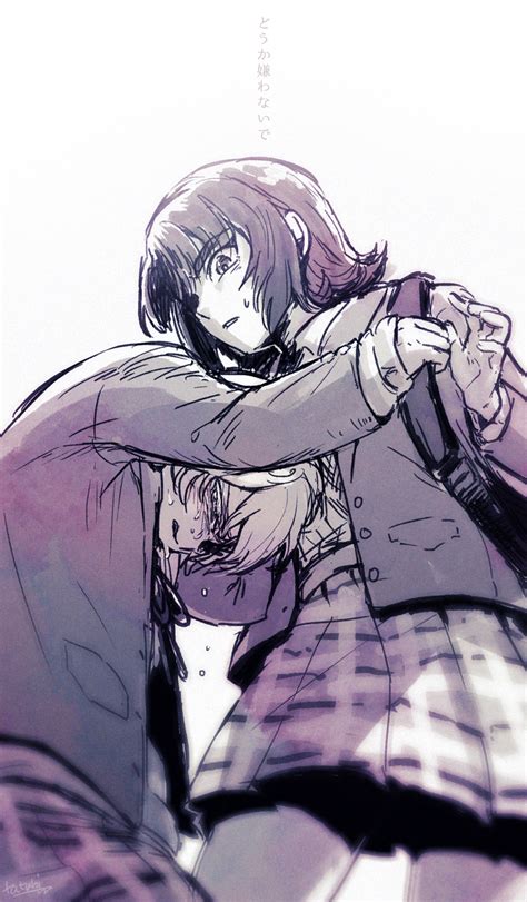 Tatugon Kusunoki Muu Rei Milgram Milgram Highres Girls Backpack Bag Biting Own Lip