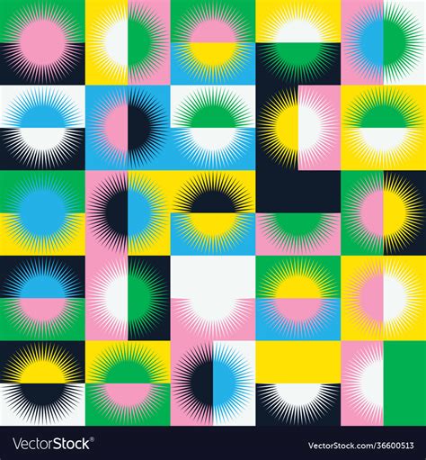 Unusual Abstract Geometric Artwork Composition Vector Image