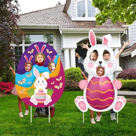 Easter Egg Yard Sign Decorations Coroplast Easter Home Decor Easter