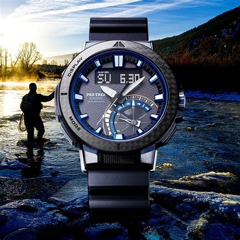 Casio Pro Trek Angler Line Carbon Fiber Prw 73x 1jf Multi Band 6