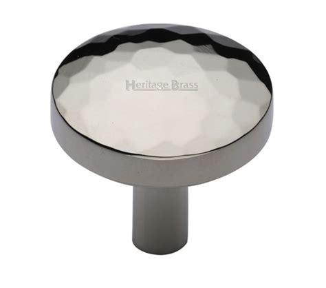 Heritage Brass Hammered Cabinet Knob 32mm Or 38mm Polished Nickel