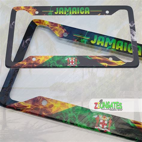 Caribbean Car Flags License Plates And Head Rest Covers Ziongates
