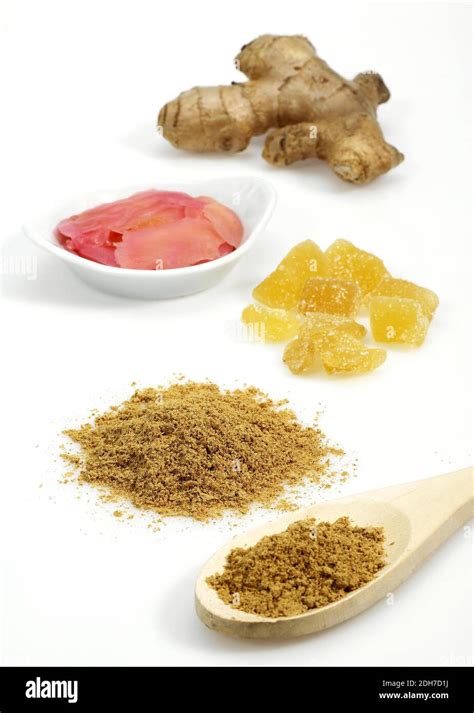 Ginger Zingiber Officinale Powder Root Marinated And Crystallised