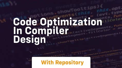 Code Optimization In Compiler Design Youtube