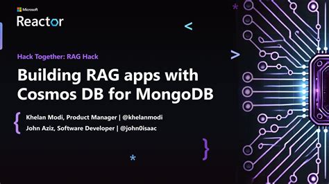 Building Rag Apps With Azure Cosmos Db For Mongodb Youtube
