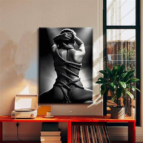 Shibari Wall Art Black And White Photography Japanese Rope Bondage